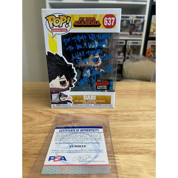 Funko | Toys | Psa Certified Autographed Dabi My Hero Academia Funko ...